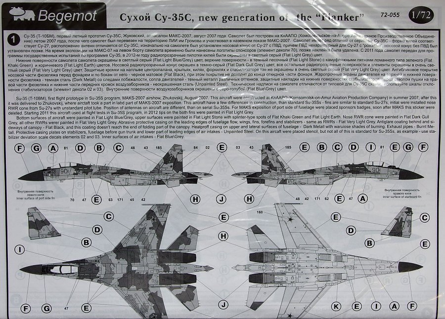 MODELIMEX Online Shop | 1/72 Sukhoi Su-35S (wet decals) | your ...