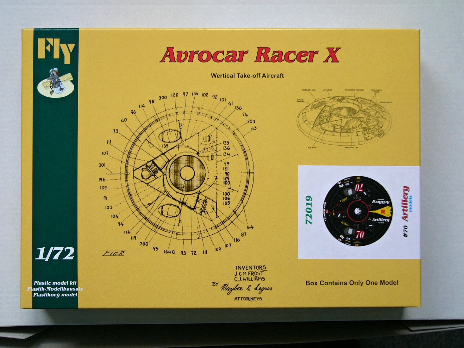 MODELIMEX Online Shop | 1/72 Avrocar Racer X (#70 Artillery models ...