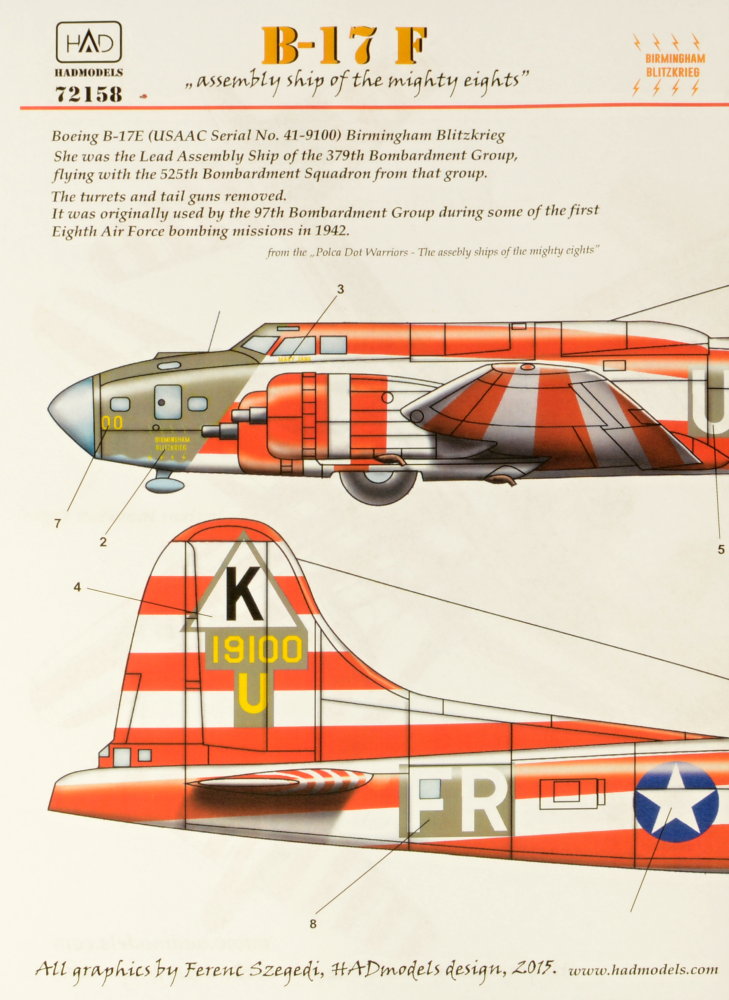 MODELIMEX Online Shop | 1/72 Decal B-17E Birmingham Blitzkrieg (USAAC ...