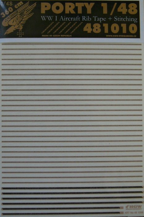 MODELIMEX Online Shop | 1/48 Aircraft Rib Tape WWI + Stitching (360 cm ...