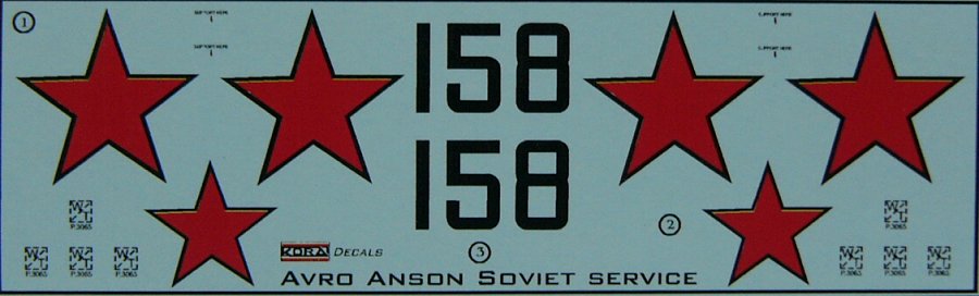 MODELIMEX Online Shop | 1/72 Decals Avro Anson Mk.I (Soviet Service ...