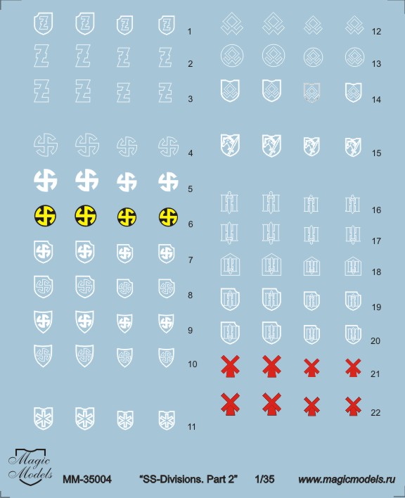 MODELIMEX Online Shop | 1/35 Decals SS divisions Part 2 | your ...
