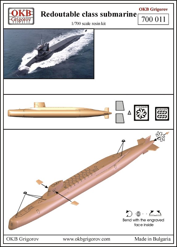 MODELIMEX Online Shop | 1/700 Redoutable class submarine | your ...