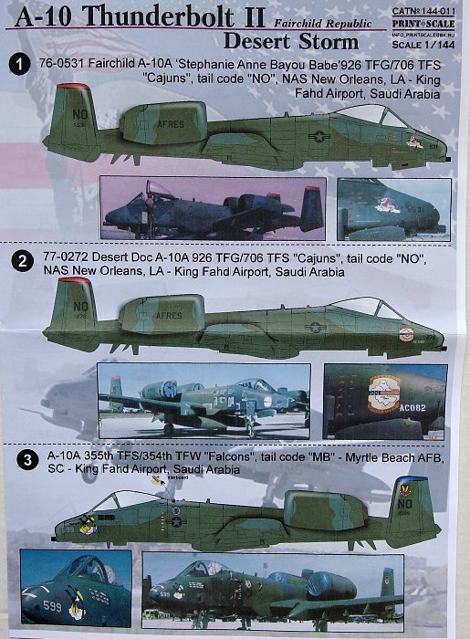 MODELIMEX Online Shop | 1/144 A-10 Thunderbolt II (wet decals) | your ...