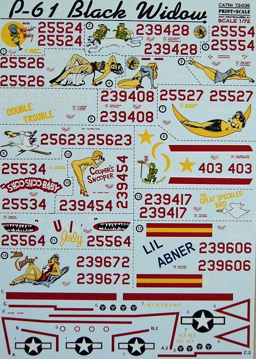 MODELIMEX Online Shop | 1/72 P-61 Black Widow (wet decals) | your favourite model shop