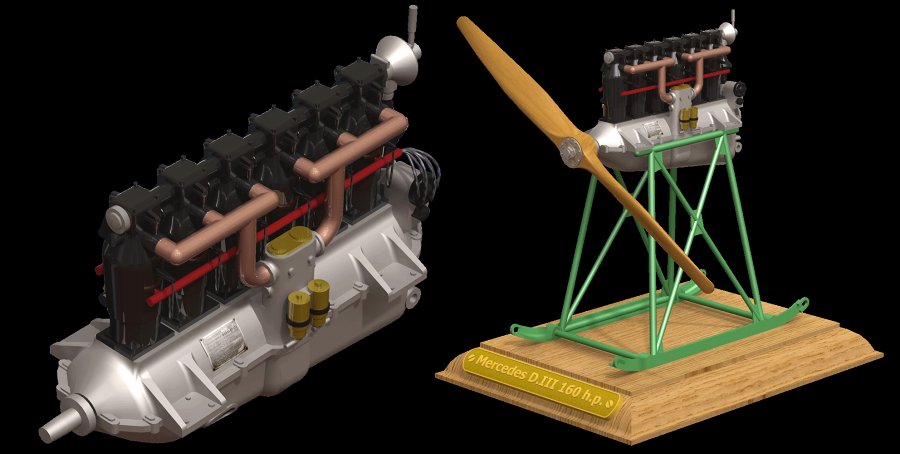 MODELIMEX Online Shop | 1/32 Engine Mercedes D.III 160 h.p. | your ...