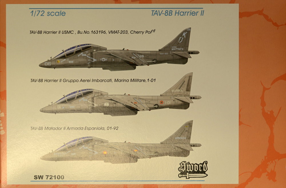 MODELIMEX Online Shop | 1/72 TAV-8B Harrier II (3 decal versions ...