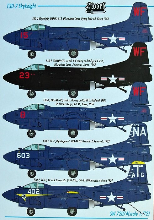 MODELIMEX Online Shop | 1/72 F3D-2 Skyknight (5 decal versions) | your ...