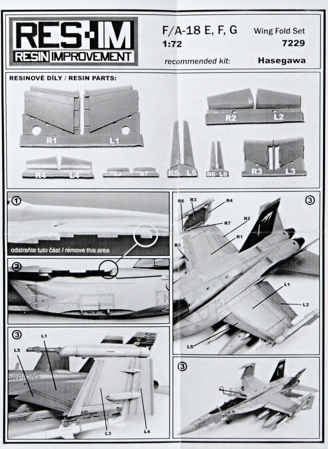 MODELIMEX Online Shop | 1/72 F/A-18E/F/G wing fold set (HAS) | your ...