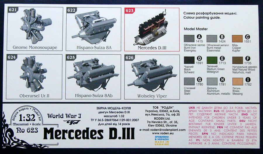 MODELIMEX Online Shop | 1/32 Engine Mercedes D.III 160 h.p. | your ...
