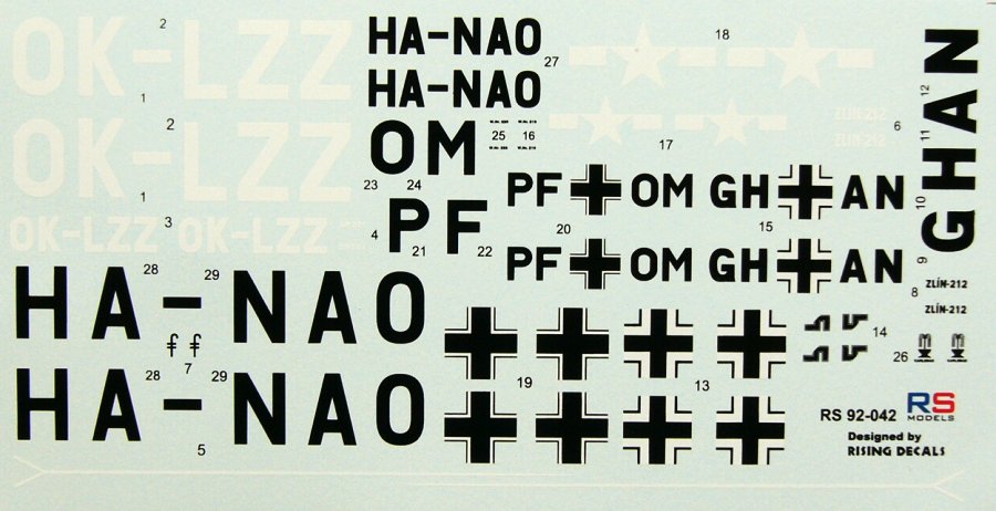 MODELIMEX Online Shop | 1/72 Zlin-212 (5 decal versions) | your ...