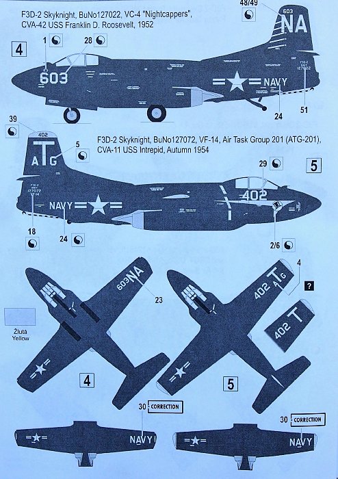MODELIMEX Online Shop | 1/72 F3D-2 Skyknight (5 decal versions) | your ...