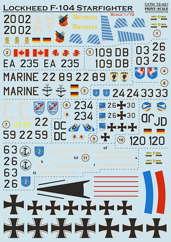 MODELIMEX Online Shop | 1/72 Lockheed F-104 Starfighter (wet decals ...