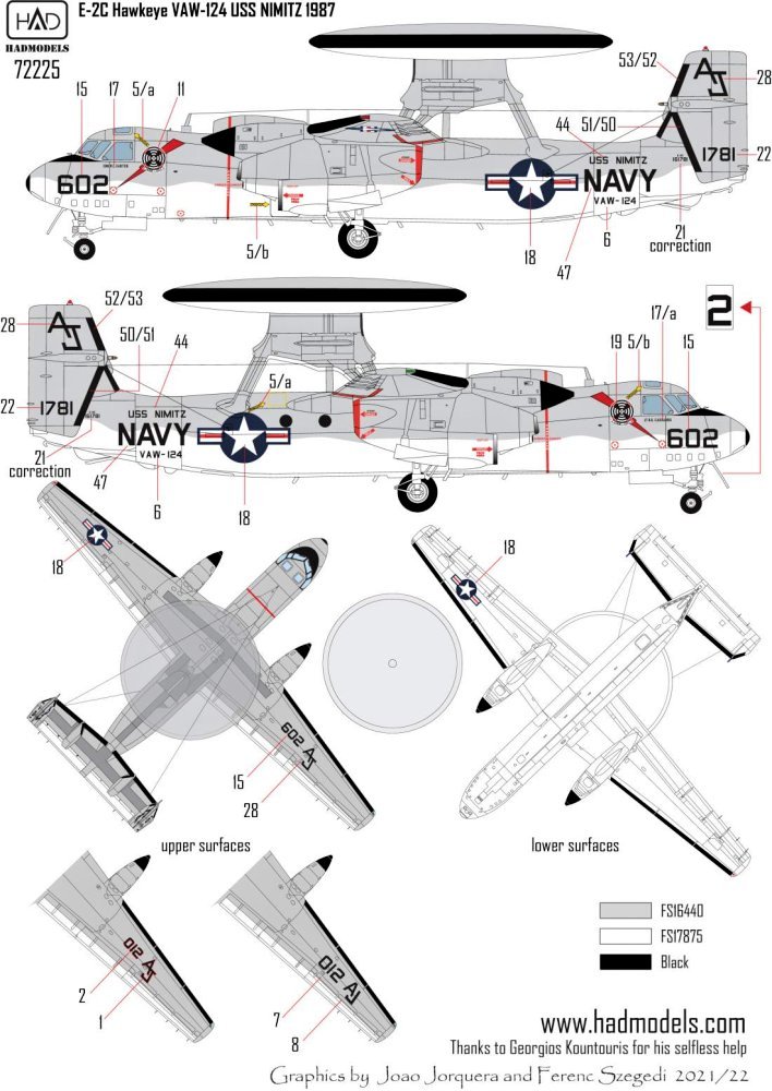 MODELIMEX Online Shop | 1/72 Decal E-2C/B Hawkeye | your favourite ...